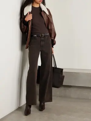 FRAME The Collegiate High-rise Wide-leg Jeans