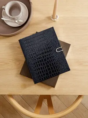 Smythson Portobello Mara Croc-effect Leather Diary