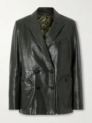 Women's Snake Embossed Leather Blazers