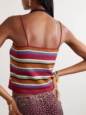 BODE Starkey Embroidered Cotton Camisole