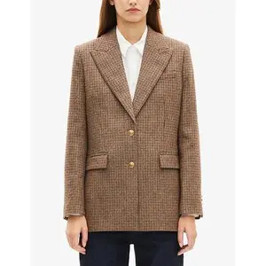 The Kooples Houndstooth Wool-blend Jacket