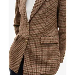 The Kooples Houndstooth Wool-blend Jacket