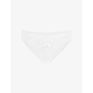 Agent Provocateur Nelle Embroidered Mesh Briefs - White