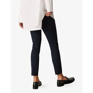 Whistles Super Stretch Skinny-fit Stretch-cotton Trousers - Navy