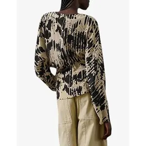 Soeur Feryel Abstract-pattern Silk Blouse