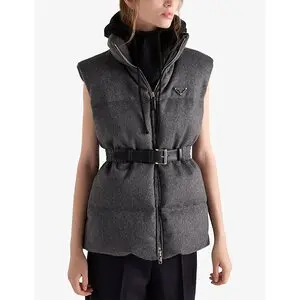 Prada Wool-down Gilet - Grey
