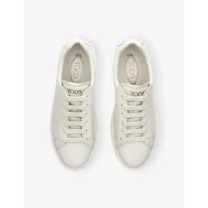 TOD'S Allacciata Cassetta Leather Trainers - Bone