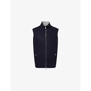 Eleventy Stand-collar Sleeveless Wool Gilet