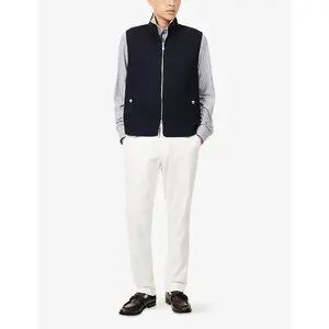 Eleventy Stand-collar Sleeveless Wool Gilet