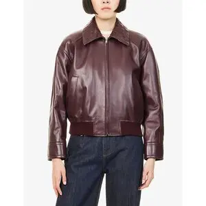 Bottega Veneta Regular-fit Leather Jacket With Ribbed Trims