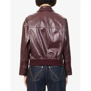 Bottega Veneta Regular-fit Leather Jacket With Ribbed Trims