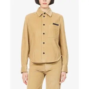 Bottega Veneta Corduroy Cotton Button-up Shirt - Pale Oak