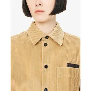 Bottega Veneta Corduroy Cotton Button-up Shirt - Pale Oak