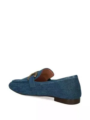 BIBI LOU Denim Chain-link Loafers