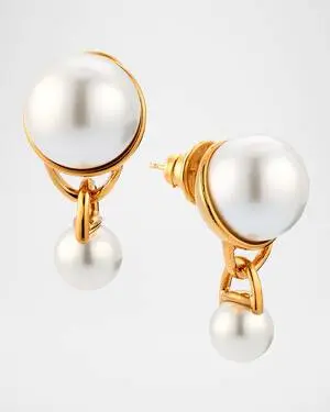 Oscar De La Renta Drop Earrings - Pearl