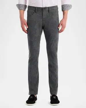 Robert Graham Alton Tonal Paisley Five-pocket Pants - Gray