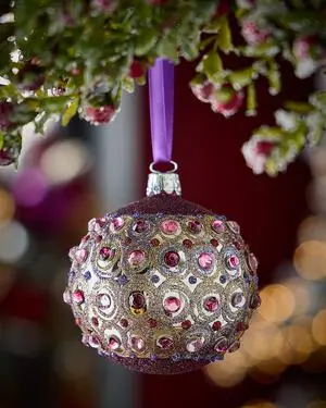 Neiman Marcus Lavender Luster Ball Ornament - One-color