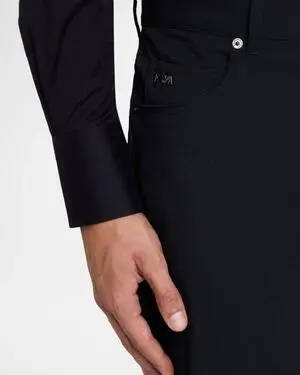 Emporio Armani Nylon Technical Stretch Five-pocket Pants - Navy
