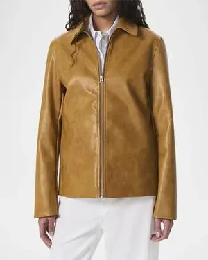Rag & Bone Jordie Faux Leather Jacket - Camel