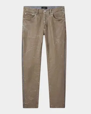 PURPLE BRAND Fracture Coated Jeans - Tan