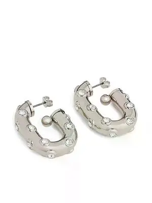 Rabanne Xl Link Rhinestone Hoop Earrings