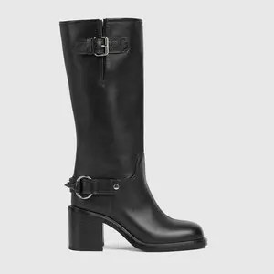 Gucci Mid-heel Leather Boots