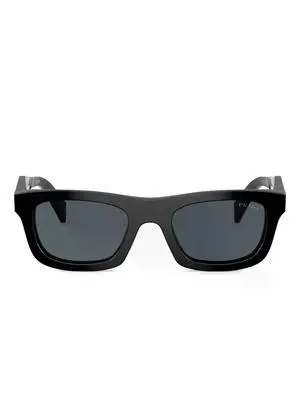 Prada Engraved Square-frame Sunglasses - Black