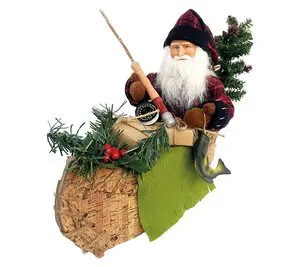 SANTA'S WORKSHOP 16' Canoe Fishing Claus