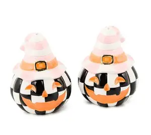 MACKENZIE-CHILDS Halloween Happy Jack Salt & Pepper Shakers - One-color