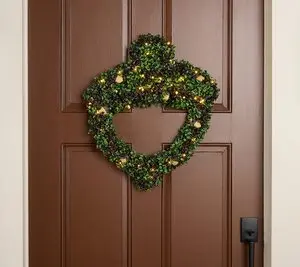 GIRL NEXT DOOR BY CAROLYN GRACIE Faux Boxwood Harvest Wreath - One-color