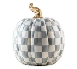 MACKENZIE-CHILDS Large Check Pumpkin - One-color