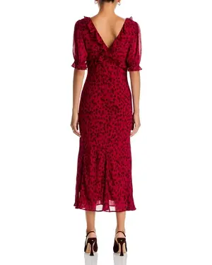 Rails Annmarie Printed Midi Dress - Carmine Daisies