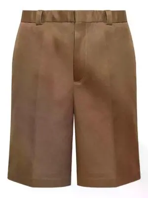 JIL SANDER Pleated Cotton Shorts