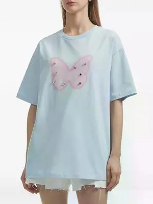 B+AB Embellished-butterfly Cotton T-shirt