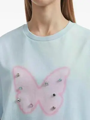 B+AB Embellished-butterfly Cotton T-shirt