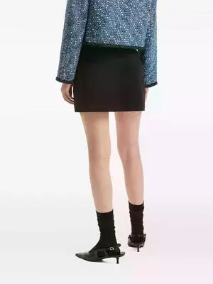 B+AB Belted Mini Skirt With Pockets - Black