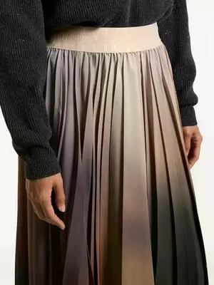 Peserico Pleated Ombre Midi Skirt
