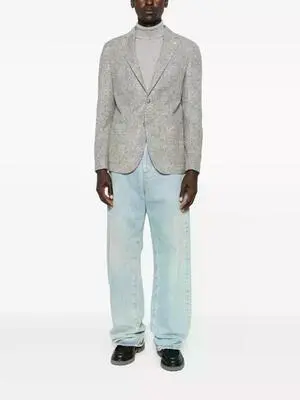 L.B.M. 1911 Checked Blazer - Grey