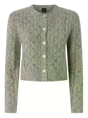 Pinko Cable-knit Button Cardigan - Grey