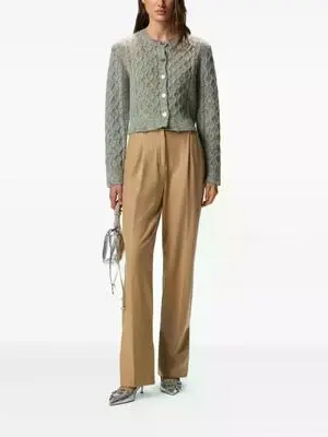 Pinko Cable-knit Button Cardigan - Grey