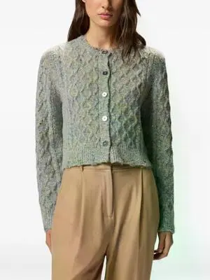 Pinko Cable-knit Button Cardigan - Grey