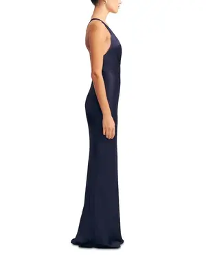 Shona Joy Plunge Back Maxi Dress - Midnight