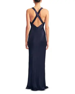 Shona Joy Plunge Back Maxi Dress - Midnight