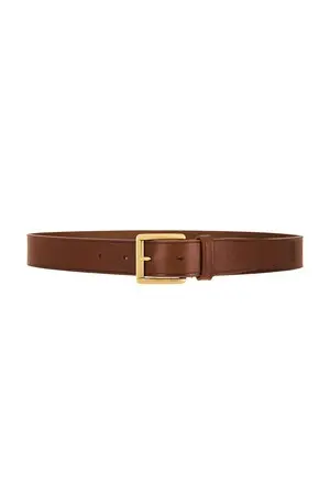 Saint Laurent Vegan Leather Belt - Dark Wet Clay