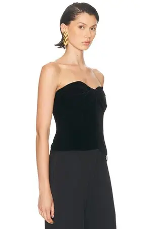 TOM FORD Strapless Velvet Corset Top