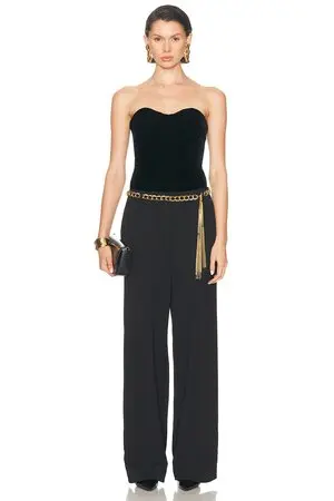 TOM FORD Strapless Velvet Corset Top