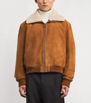 WOOYOUNGMI Suede Bomber Jacket