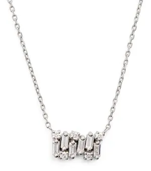 SUZANNE KALAN Gold And Diamond Shimmer Necklace - White