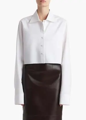 Khaite Jasen Wool Cashmere Top - Chalk
