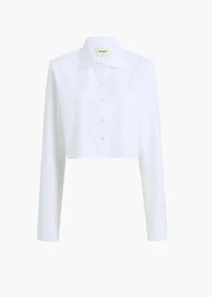 Khaite Jasen Wool Cashmere Top Chalk